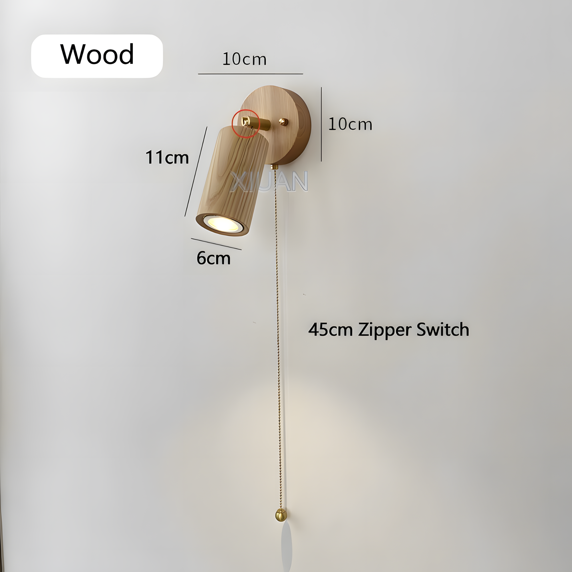 Настенные светильники из орехового дерева, Warm Light, Nature Wood Color