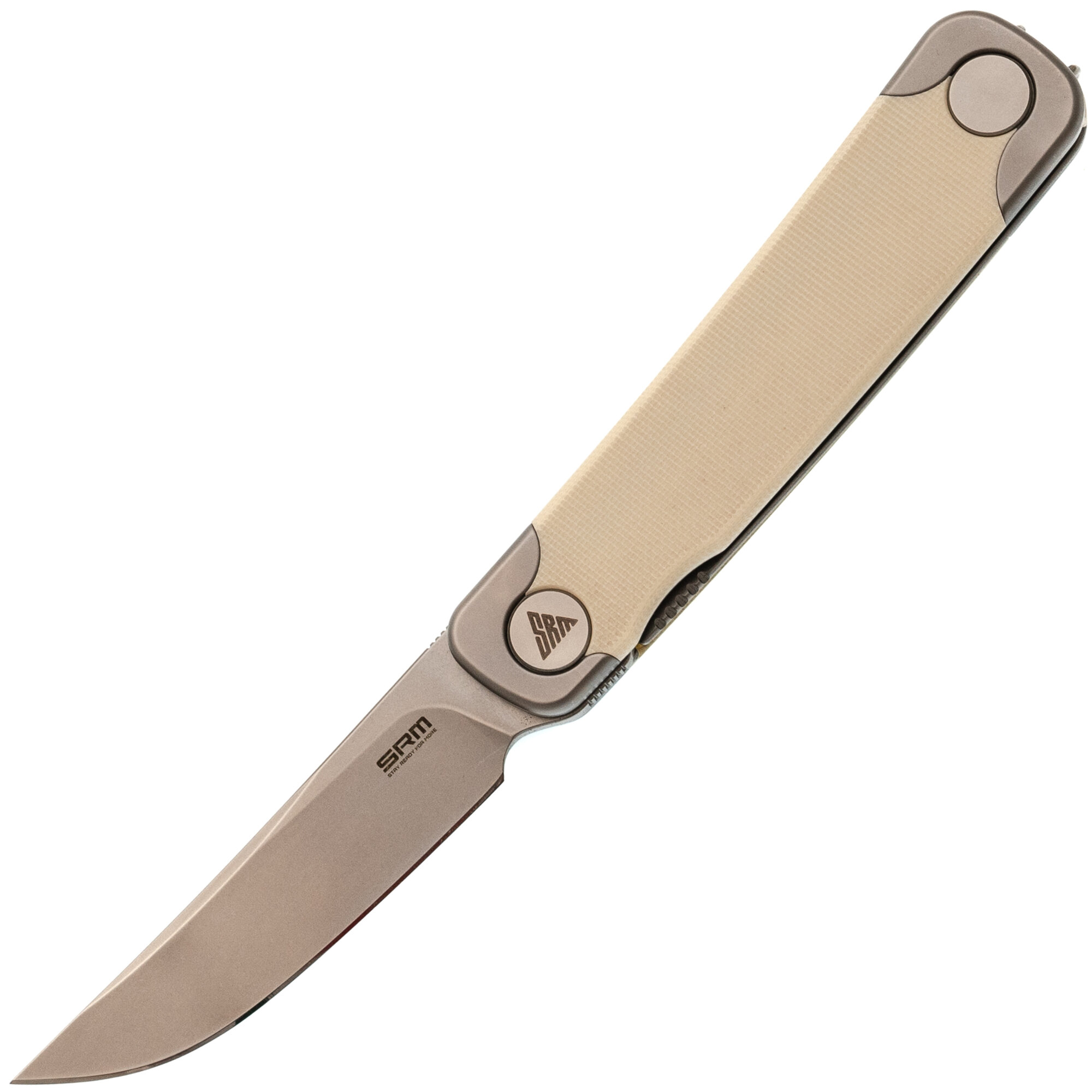 Складной нож SRM 131M-GT Enso bead blast сталь 14C28N, рукоять Ivory G10