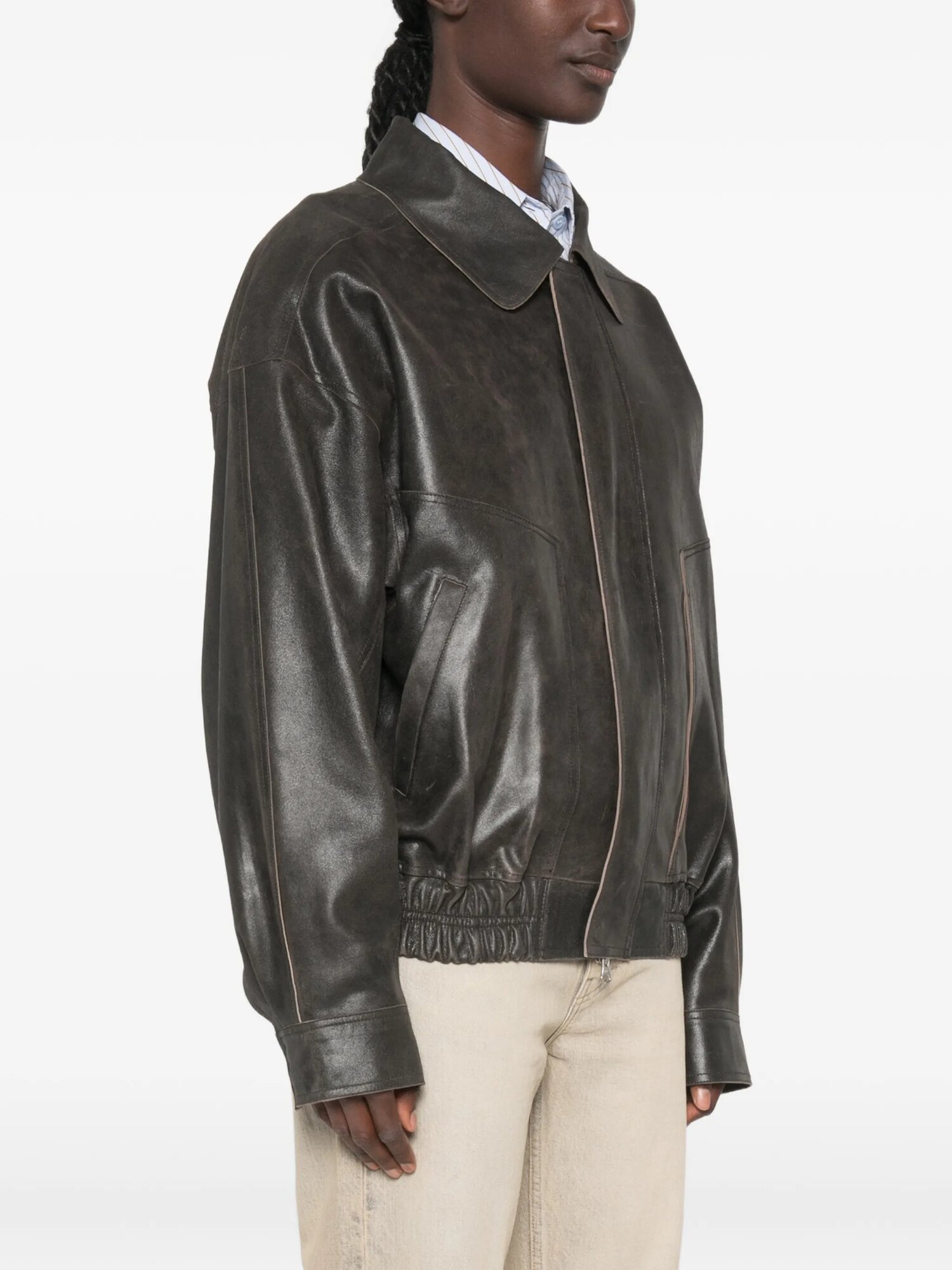 Куртка Alysi Heavy leather jacket, размер 42 — фото 1