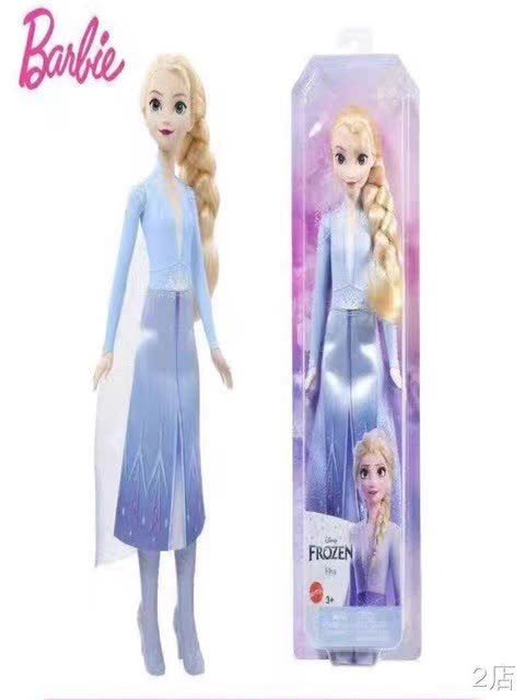 Кукла Барби Эльза (Aisha 2) из Disney FROZEN с синим платьем и длинными светлыми волосами, для детей от 3 лет — фото 1