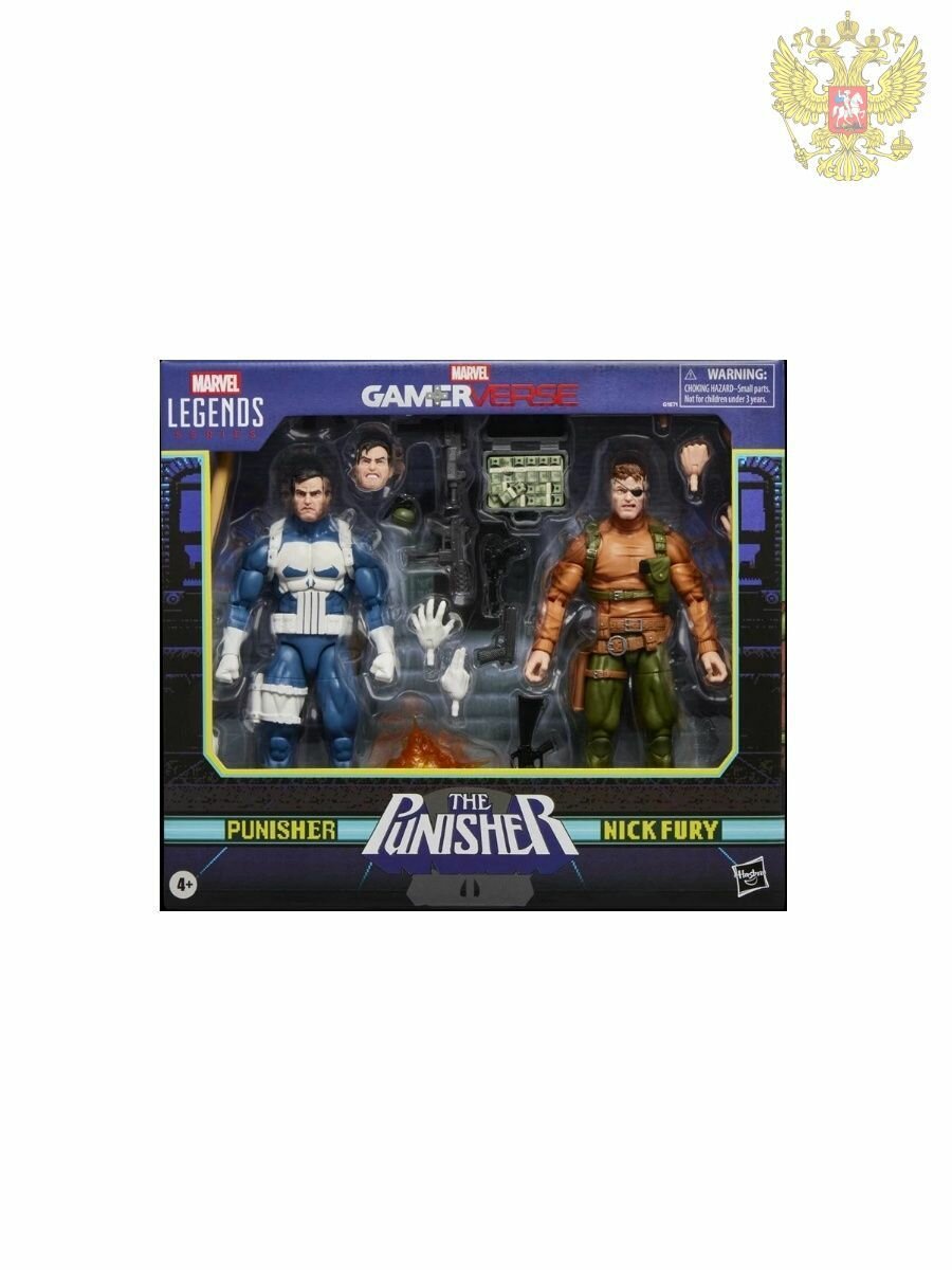 Hasbro фигурки Marvel Legends Gamerverse Series Action Figures Punisher and Nick Fury-16cm; Марвел фигурки