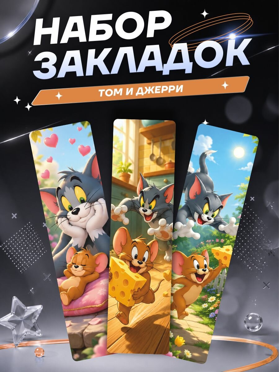 Закладки для книг и учебников Том и Джерри
