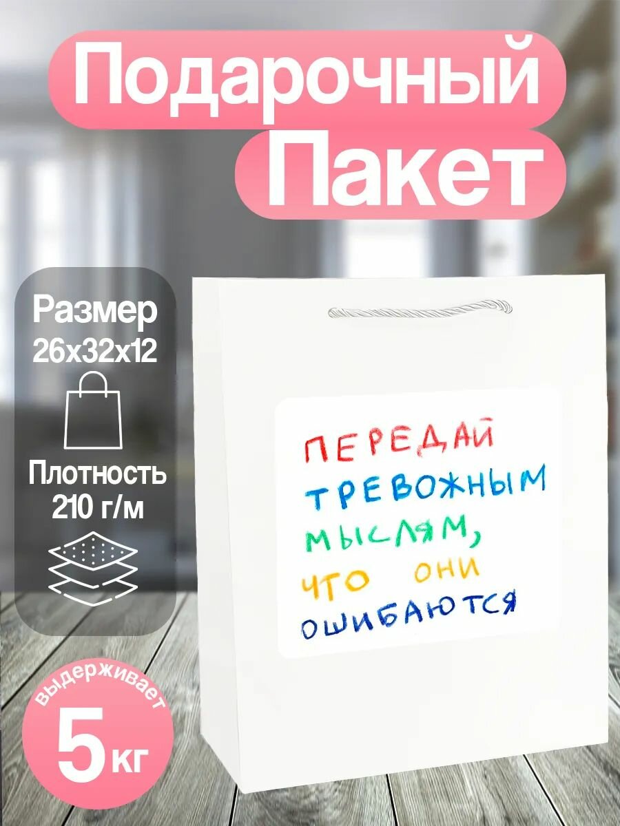 Пакет подарочный мотивирующие фразы