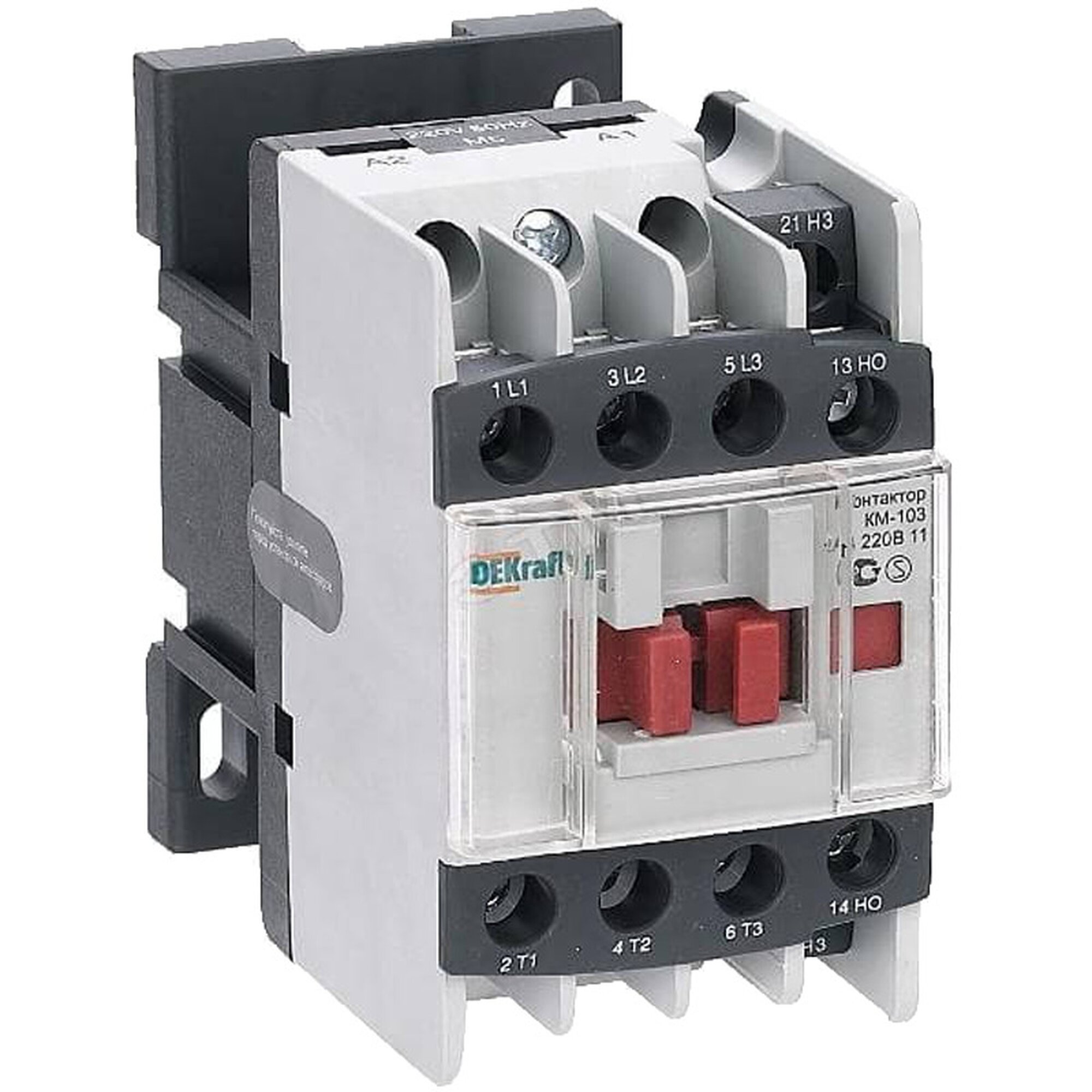 Контактор стационарный трехполюсный Dekraft серии KM-103 22108DEK