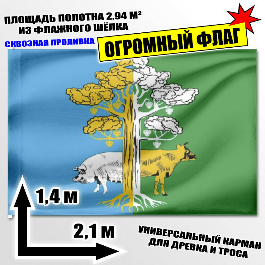 Флаг огромный Кирово-Чепецкого района 210x140 см