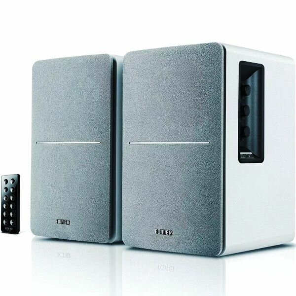 Колонки Edifier R1280DB White Silver мощность 42 Вт, Bluetooth v5.0, пульт - белый с серебристым