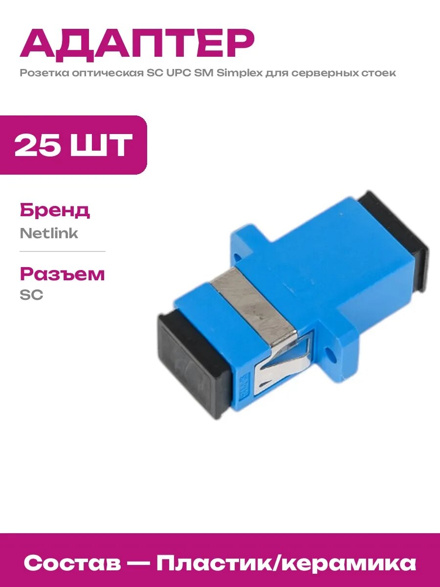 Розетка оптическая SC UPC одномодовая Simplex проходная