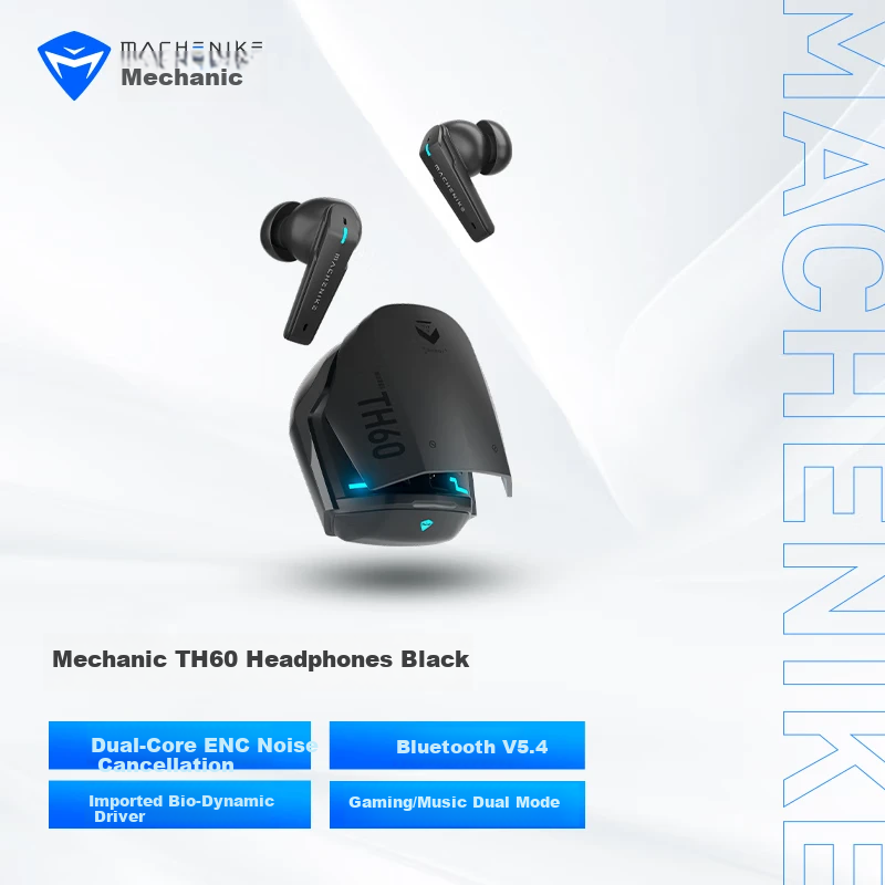 MACHENIKE TH60 Bluetooth беспроводные наушники для Apple Android истинно беспроводные наушники с Bluetooth 5.4 для