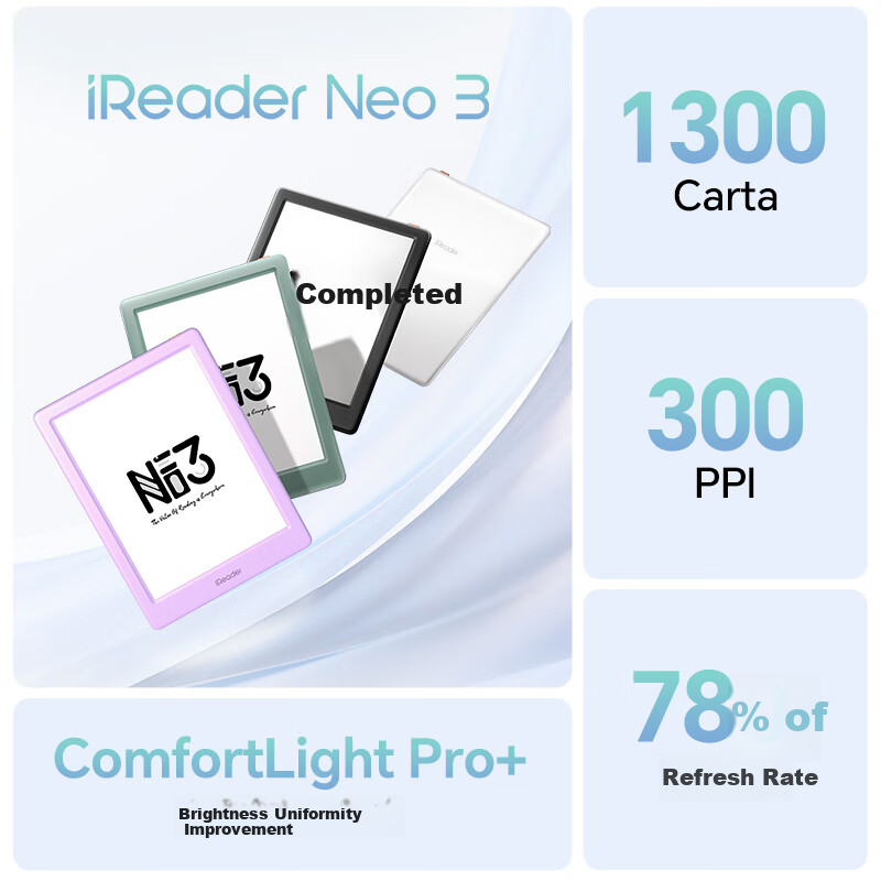 IReader Neo3 6-дюймовый электронный читатель с E-ink экраном 64 ГБ памяти 300ppi Легкий для чтения обучения комиксов