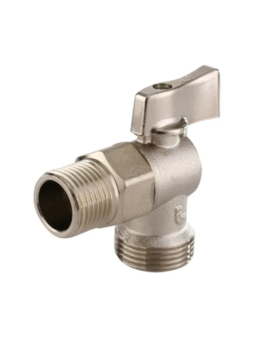 Кран шаровой угловой для стиральных машин 1/2"х3/4"