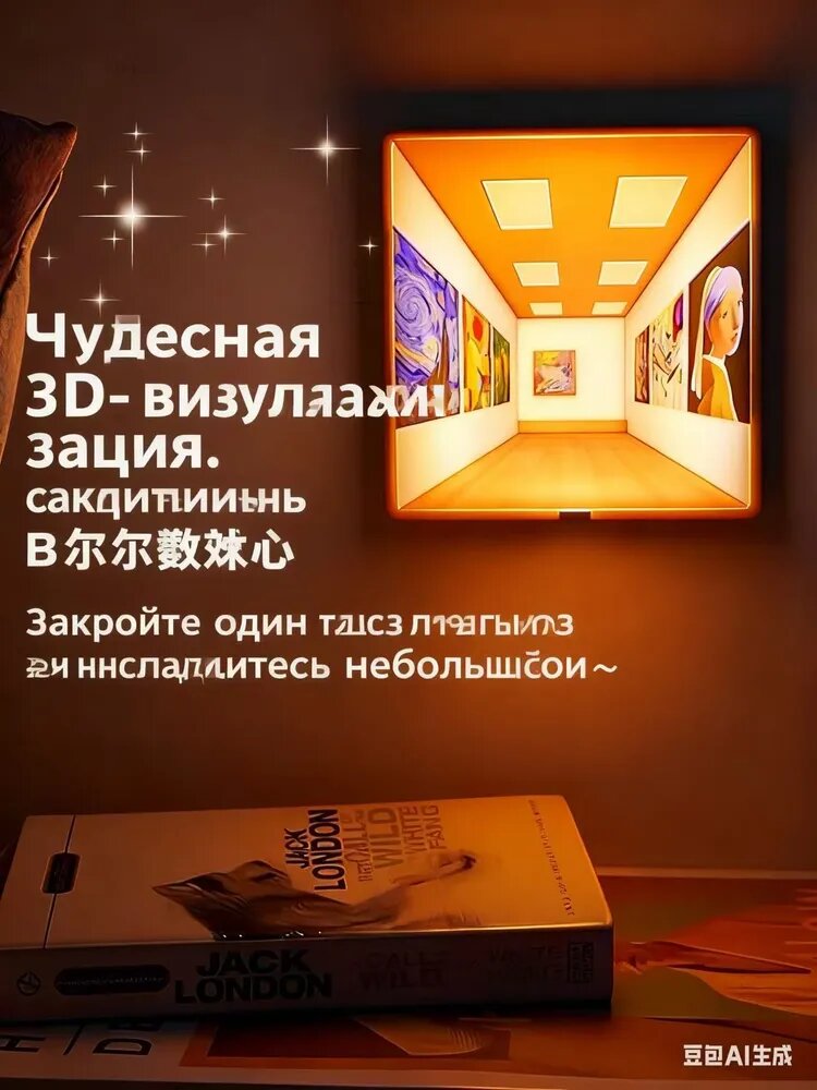 Ночник, ночной светильник, 3D-светильник-ночник, креативный светильник, светодиодное освещение