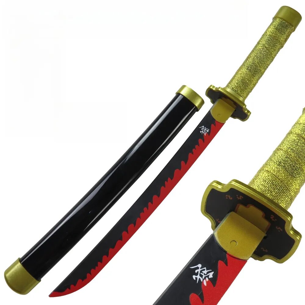 Игрушечная катана Ёриичи Цугикуни, аниме Клинок рассекающий демонов Demon Slayer, меч 42 см из ABS пластика, безопасное оружие для косплея