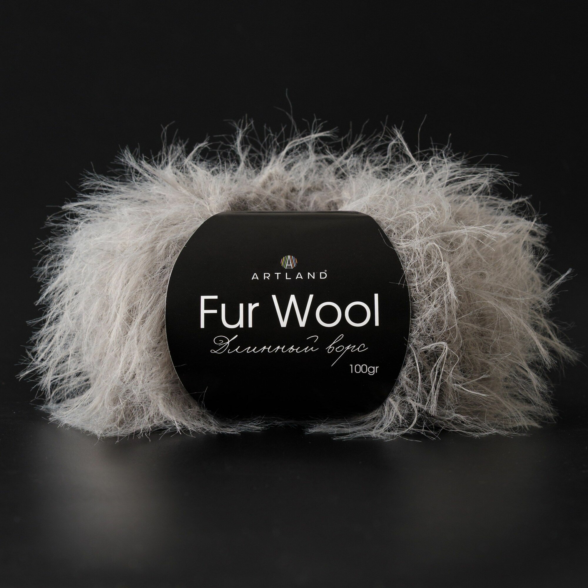 Пряжа для вязания Artland Fur Wool 2 мотка (158 м, 100 гр), цвет 32 серый