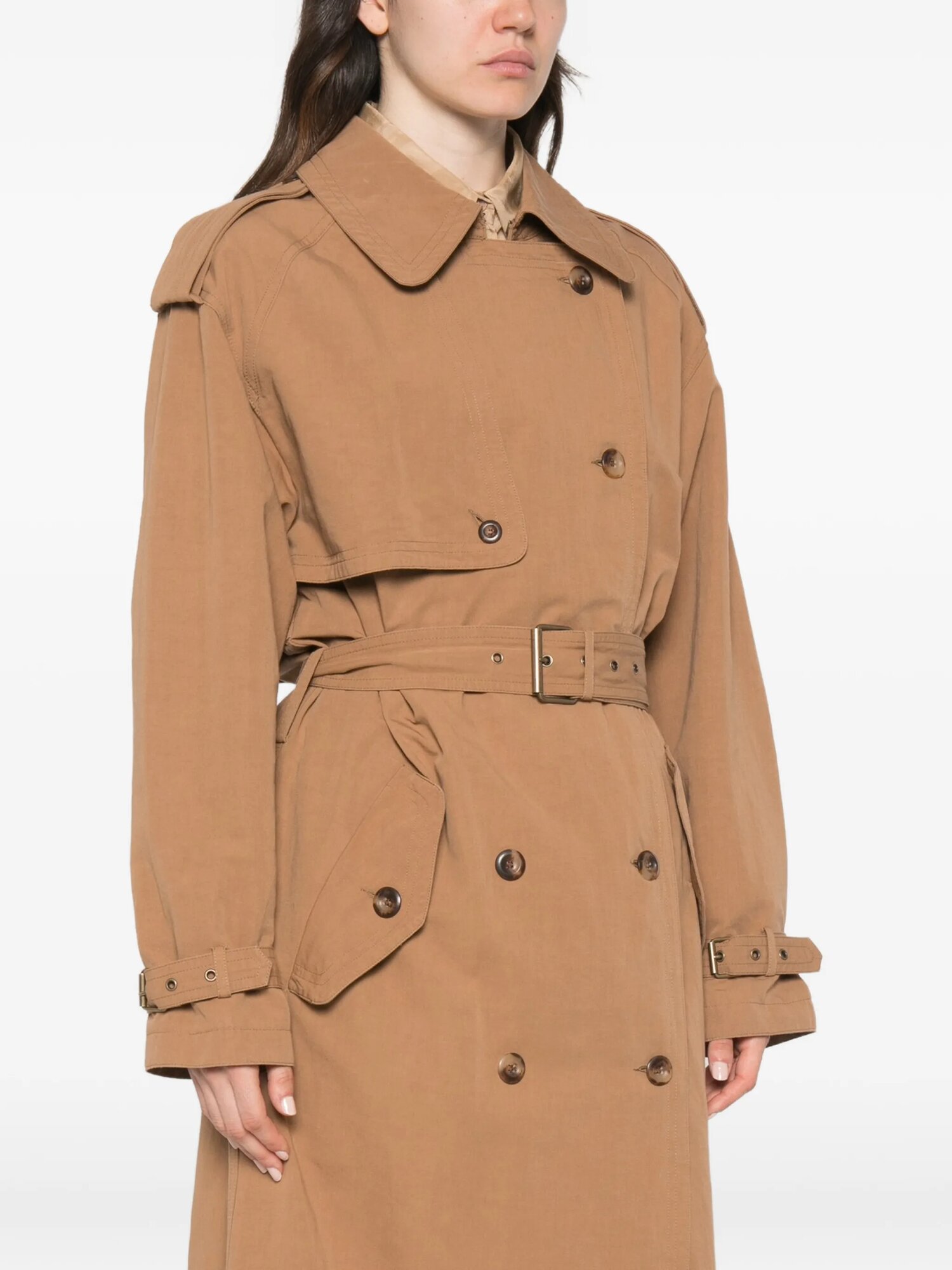 Пальто Isabel Marant Double-breasted belted trench coat, размер 38 — фото 1