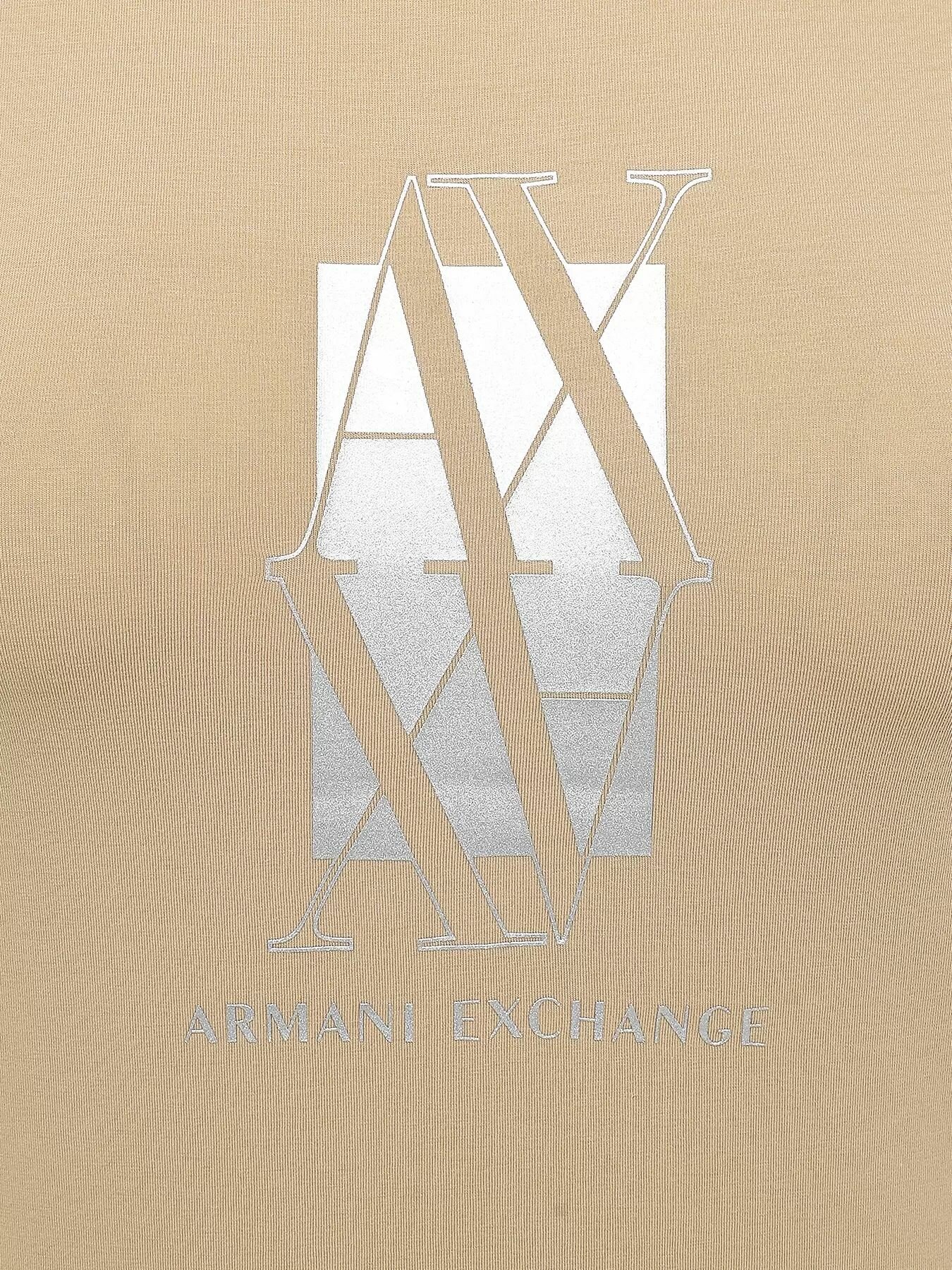 Футболка Armani Exchange, размер XL, бежевый — фото 1