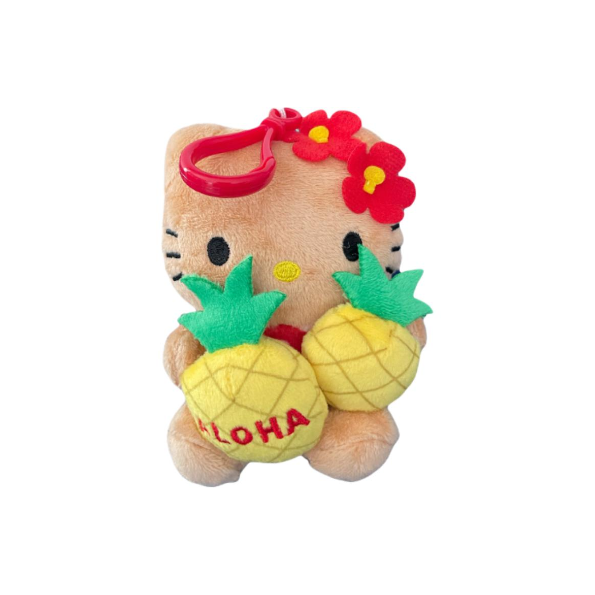 Sanrio Hello Kitty Гавайи Ананас Фарм Милый Стиль Плюшевые Брелки 10 см Длина Тела