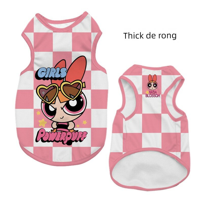 Теплая жилетка Powerpuff Girls x NASA для собак размера XS 1-3 фунта приблизительно