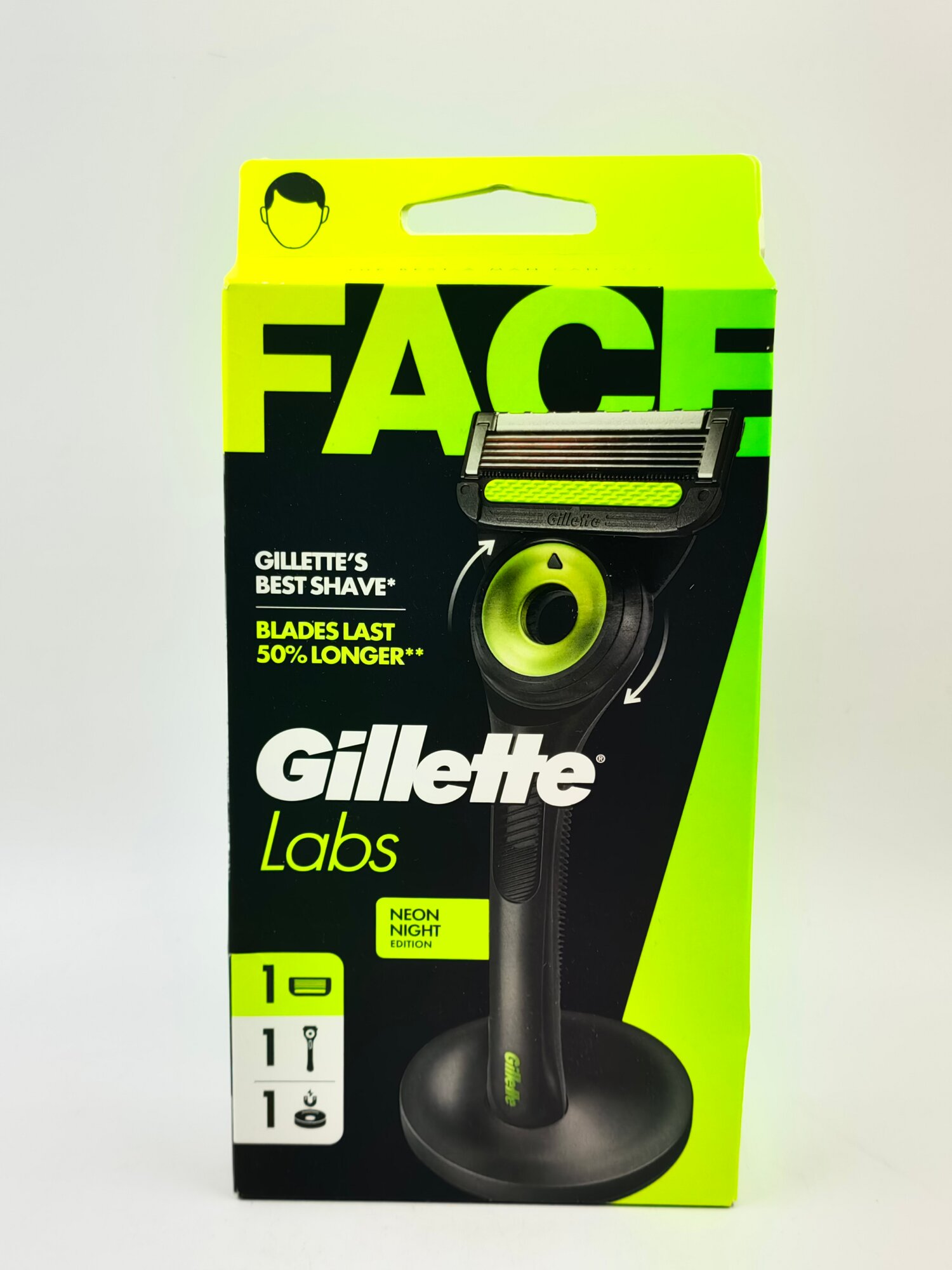 Бритвенный станок Gillette Labs магнитной подставкой и сменной кассетой 1 шт. (Из Финляндии)