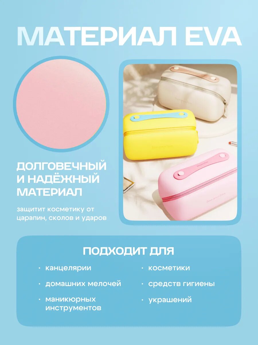 Косметичка fungoofun "Trendy", непромокаемая, EVA, ПВХ, нейлон, удобная молния — фото 1