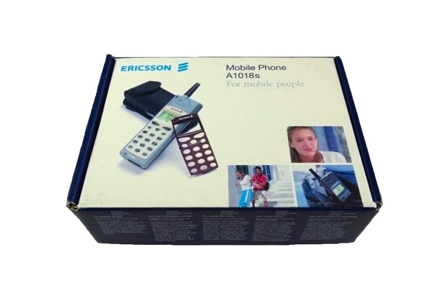 Оригинальный абсолютно новый винтажный мобильный телефон Ericsson A1018s Light Steel Blue Производство Швеция