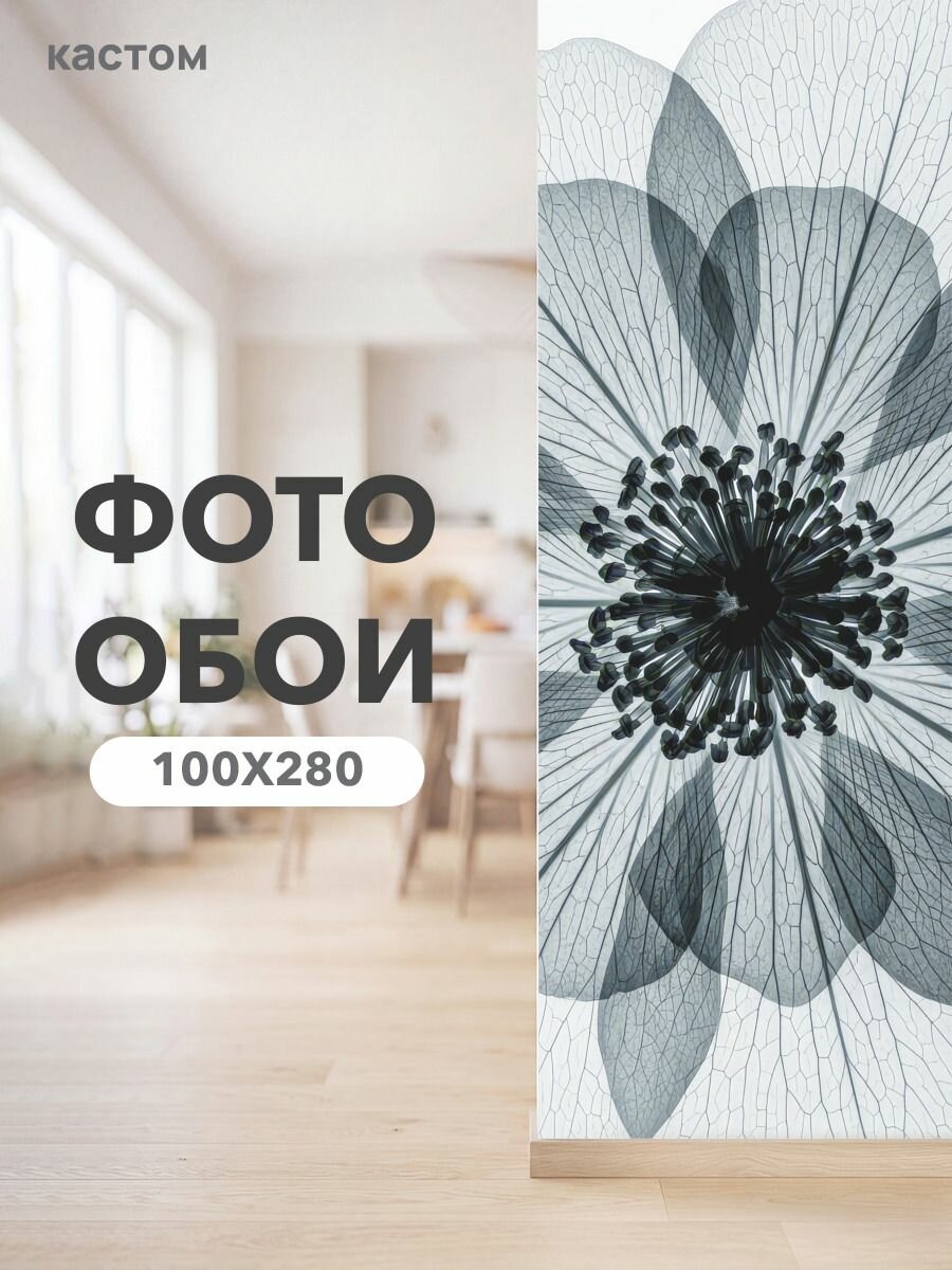 Фотообои на стену флизелиновые 3d Цветы и растения 100х270 см