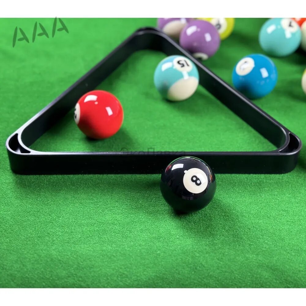 Треугольник для бильярда Fortuna Pool Pro, 57,2 мм, пул, пластик, чёрный, 1 шт. — фото 1