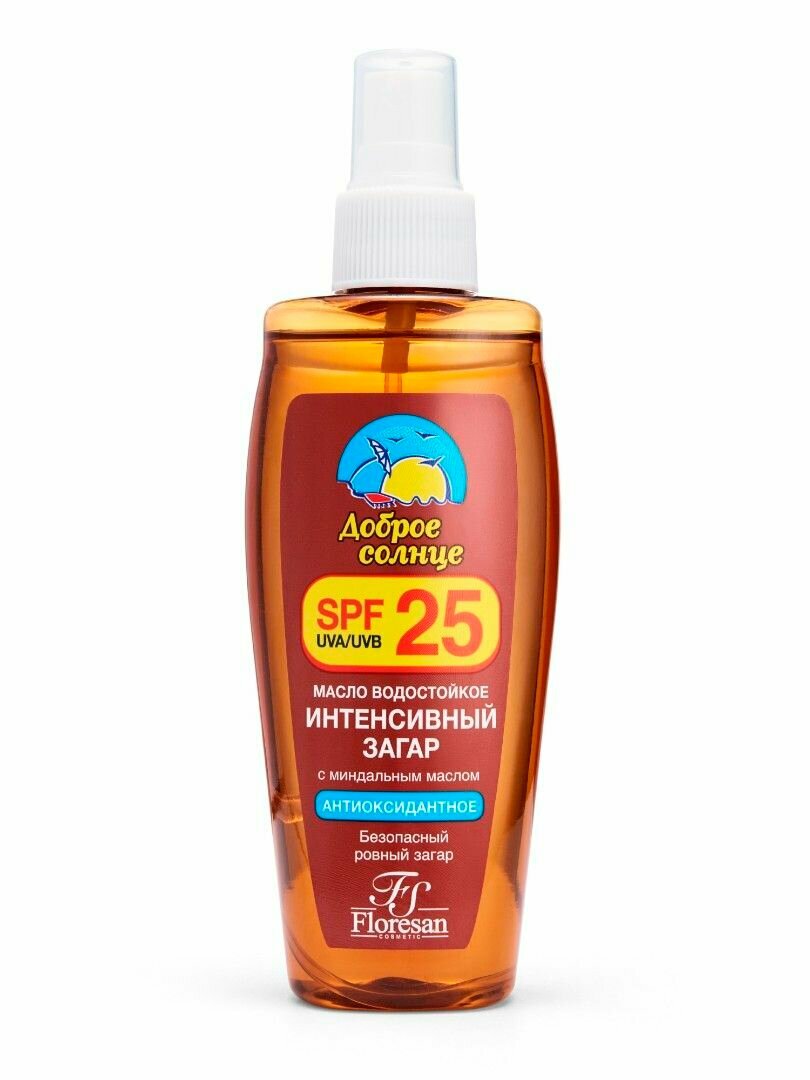 Floresan Масло водостойкое "Интенсивный загар" SPF 25, 150 мл