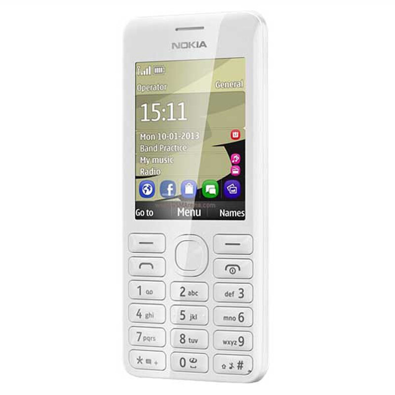 Оригинальный Nokia 206 2060 Dual SIM 2G GSM 1.3M Разблокированный Cellular Bluetooth Mobile