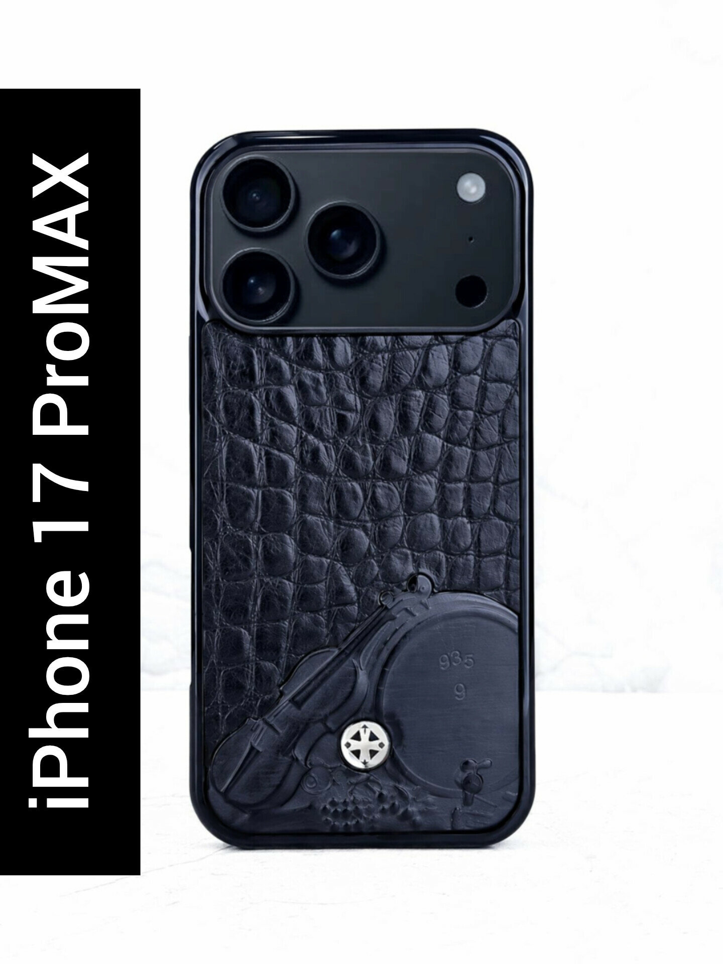 Чехол iPhone 17 Pro Max / Euphoria La Dolce Vita MiniCROC - премиальный, натуральная кожа MiniCROC, ручная работа