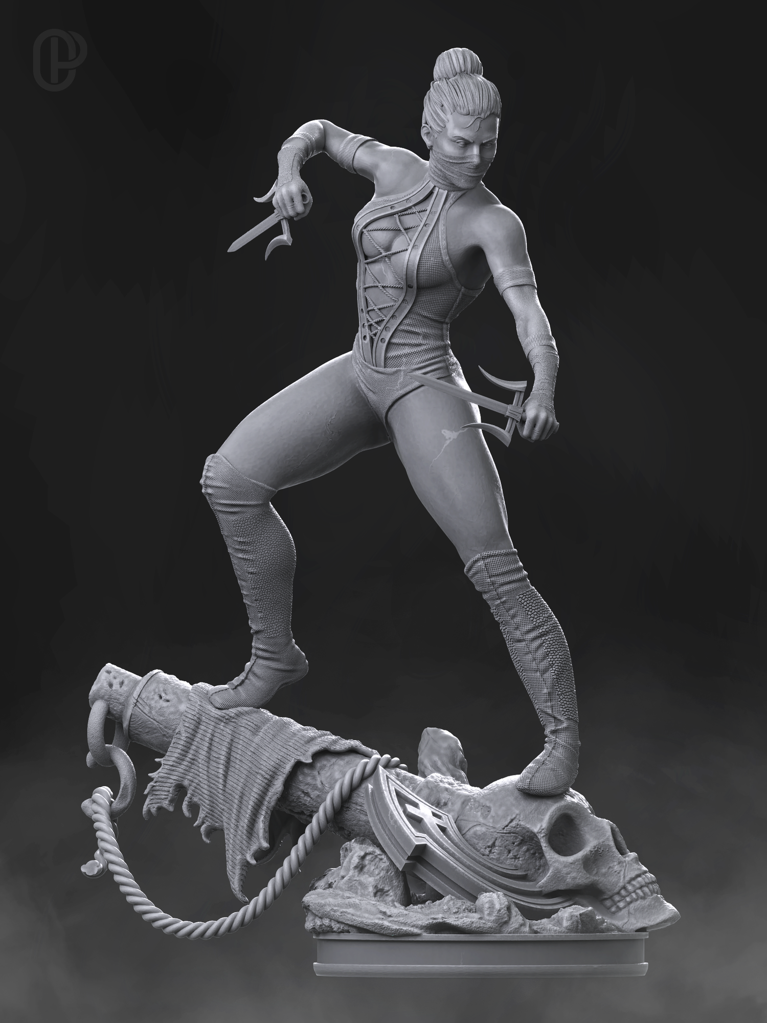 Миниатюра Милина Mileena - Mortal Kombat (90мм)