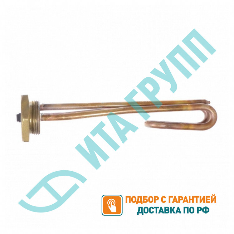 ТЭН 1кВт (1000Вт) RCT, резьбовой 42мм для Ariston, De Luxe, Real, Thermex, под анод М6, L220мм, 182231