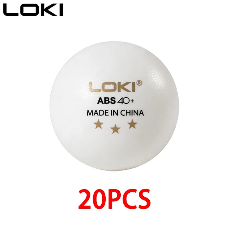Мячи для настольного тенниса LOKI 3 звезды 40+ ABS 20PCS