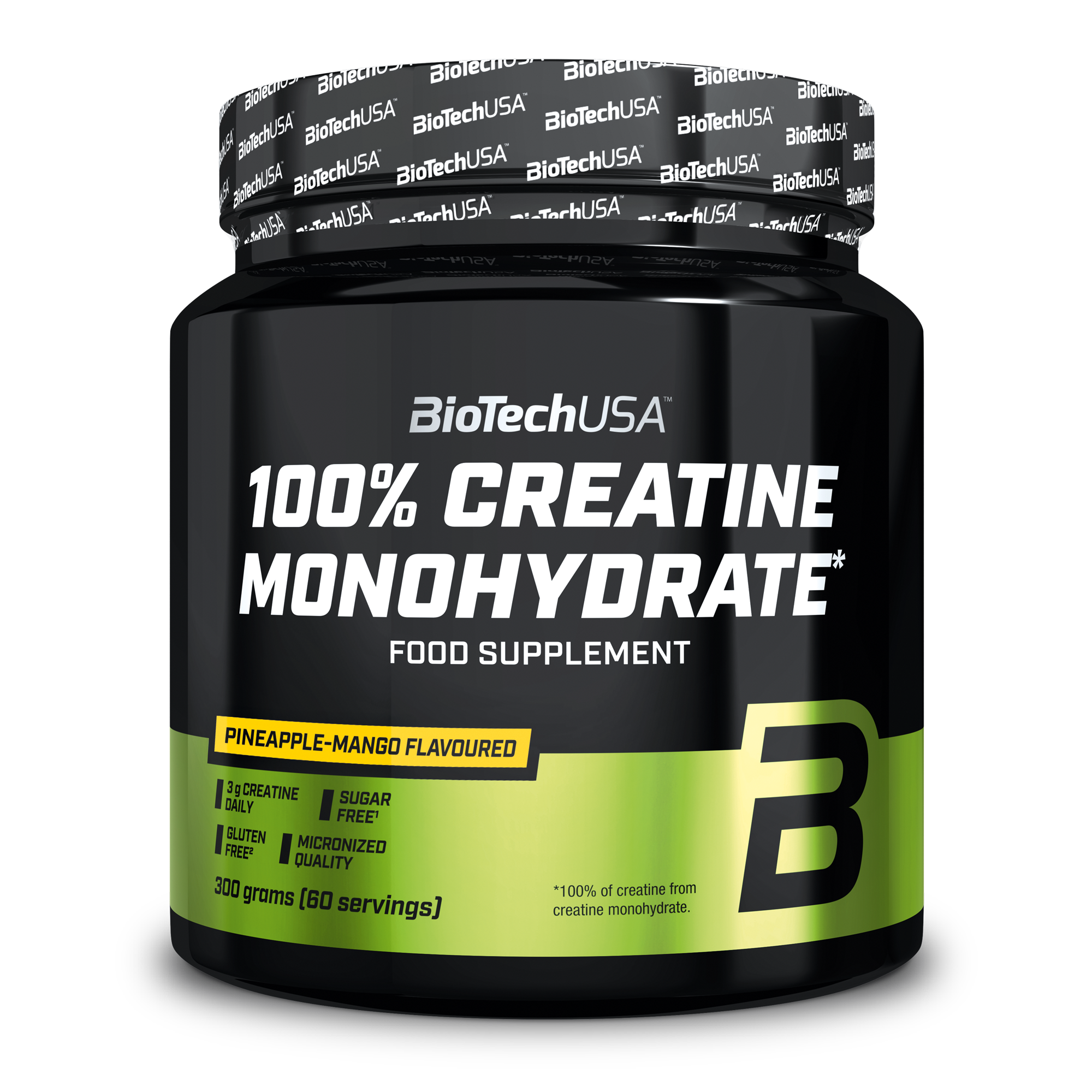 Креатин моногидрат BioTechUSA 100% Креатин Моногидрат / 100% Creatine Monohydrate 300 г Ананас - манго