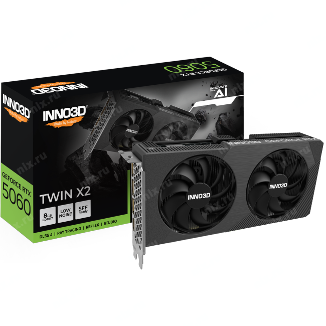 Inno3D N50602-08D7-195071N (GeForce® RTX 5060) 8 Гб, GDDR7, 128 бит, PCI Express, 3xDP,1xHDMI