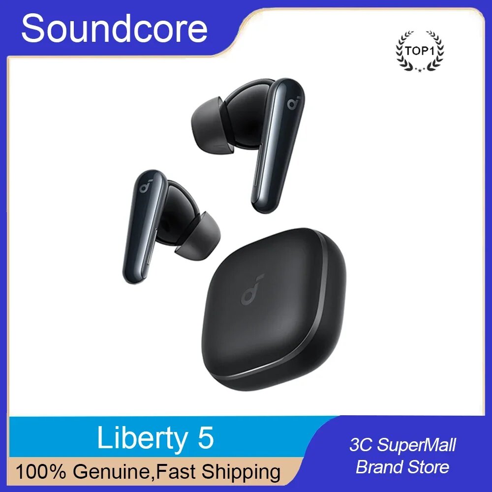 Anker Soundcore Liberty 5, черные беспроводные наушники