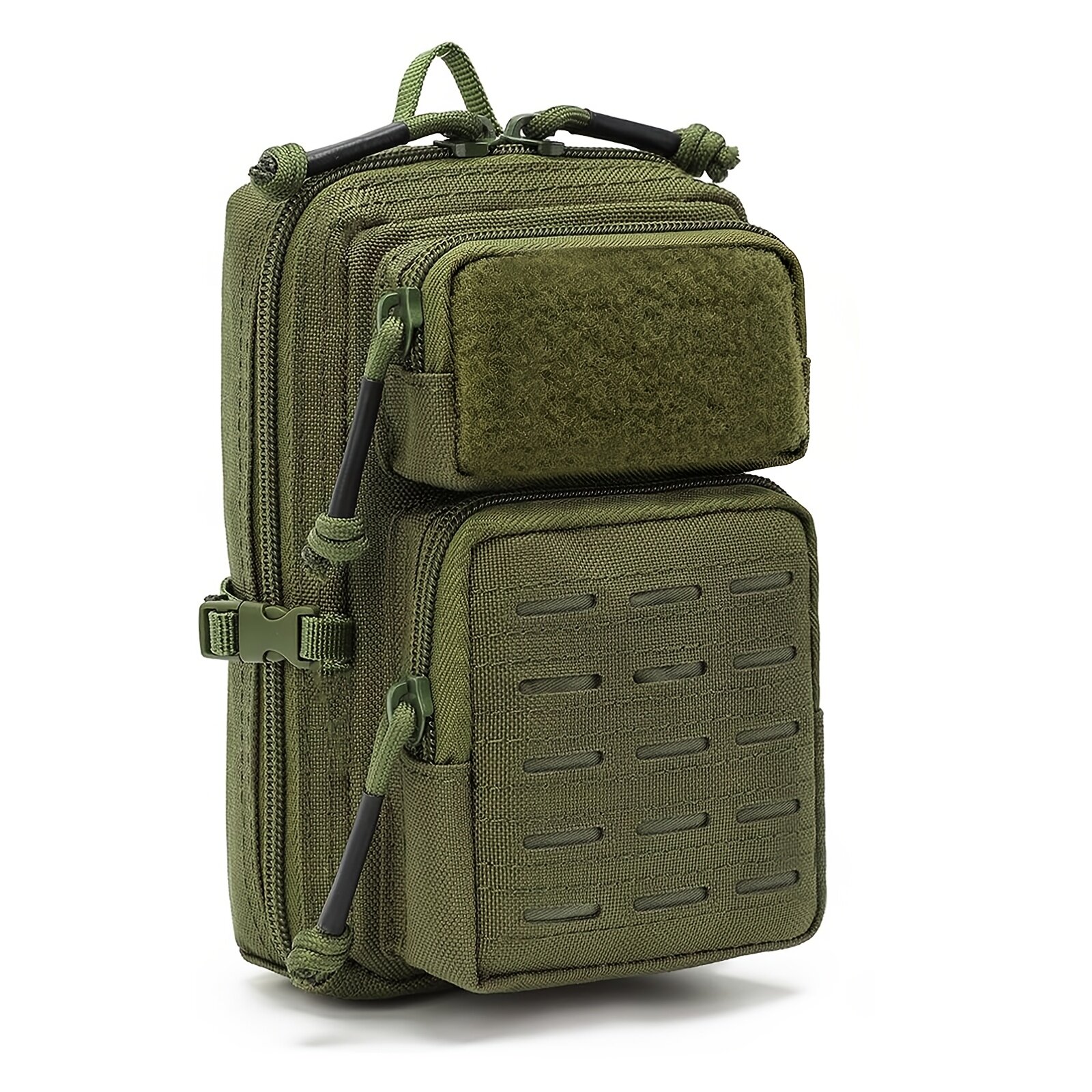 Тактический подсумок MOLLE на пояс, мини EDC, для телефона и инструментов, зеленый