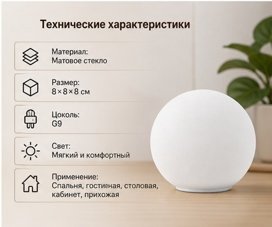 Молочный стеклянный матовый плафон-шар для подвесного светильника, 2 шт