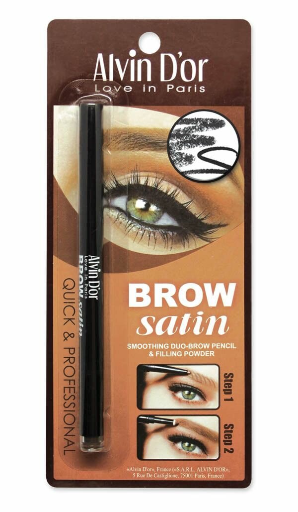 Alvin D or Пудровый карандаш для бровей Brow Satin, Тон 03 Dark grey