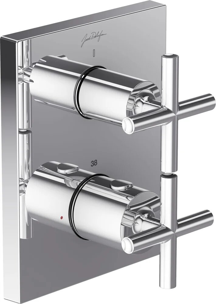 Термостатический смеситель встраиваемый Jacob Delafon Modulo E75388-CP С внутренней частью, латунный, настенный, хром, глянцевый