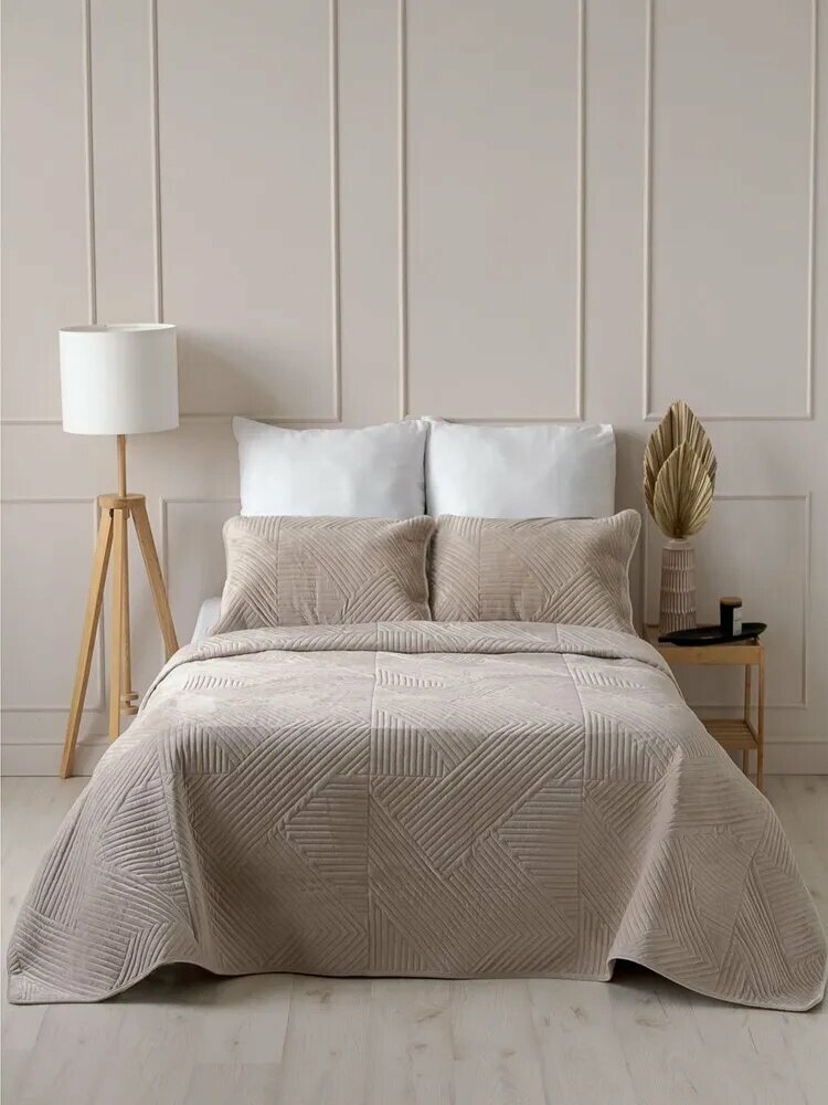 Sandra Home Textile Покрывало, Велюр натуральный с размерами: 230 см х 250 см