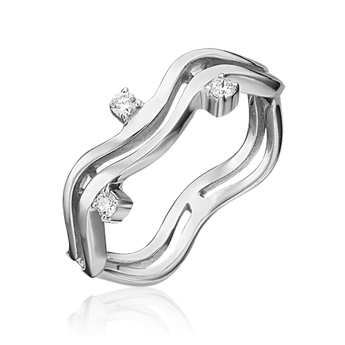 Кольцо, белое золото, 585 проба, бриллиант