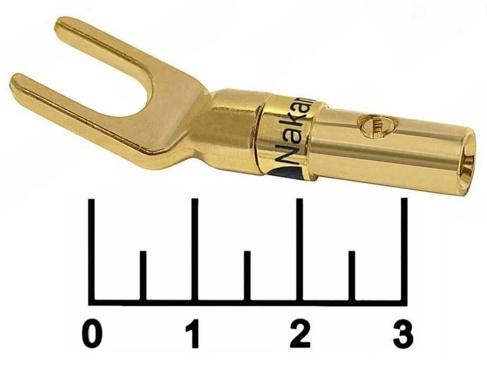 Клемма U-образная 5.5/8 gold металл угловая черная Nakamichi