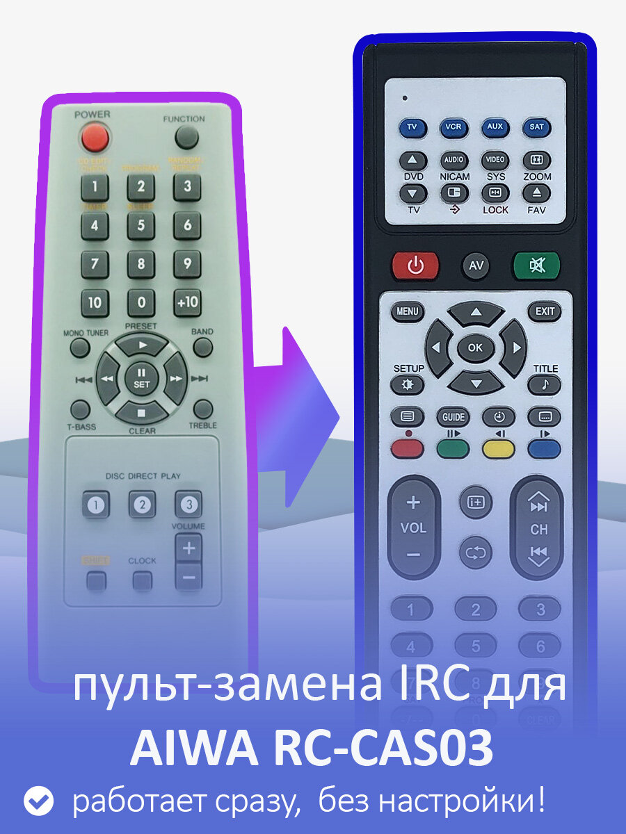 Пульт-замена для AIWA RC-CAS03