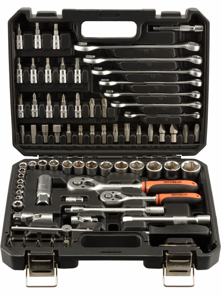 Набор инструмента 82 предмета, 1/4" и 3/8"DR, АвтоDело (39862)