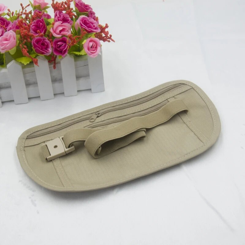 Плотно прилегающая невидимая поясная сумка, дорожный пояс для денег, скрытый кошелек, паспорт, сумка для денег, сумка для похудения, секретная безопасная сумка-сундук