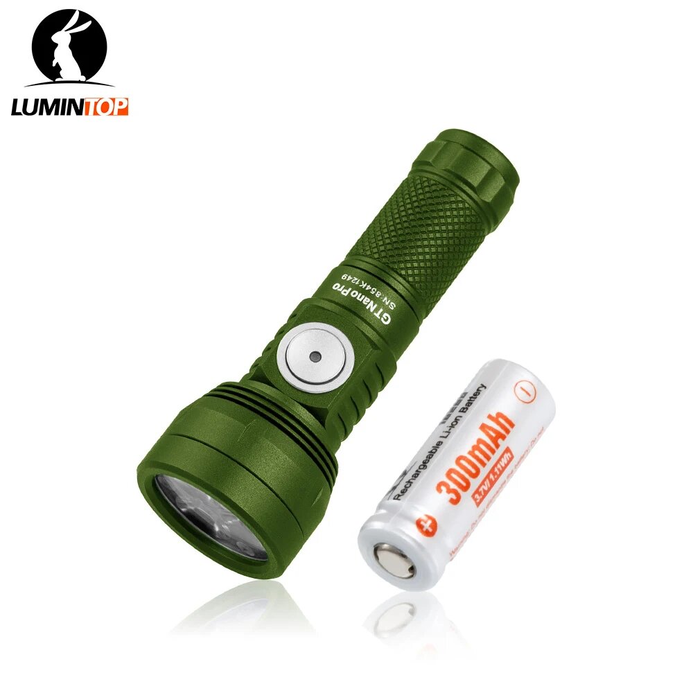 Lumintop GT NANO PRO V3.0 алюминиевый фонарик 1600 люмен Green