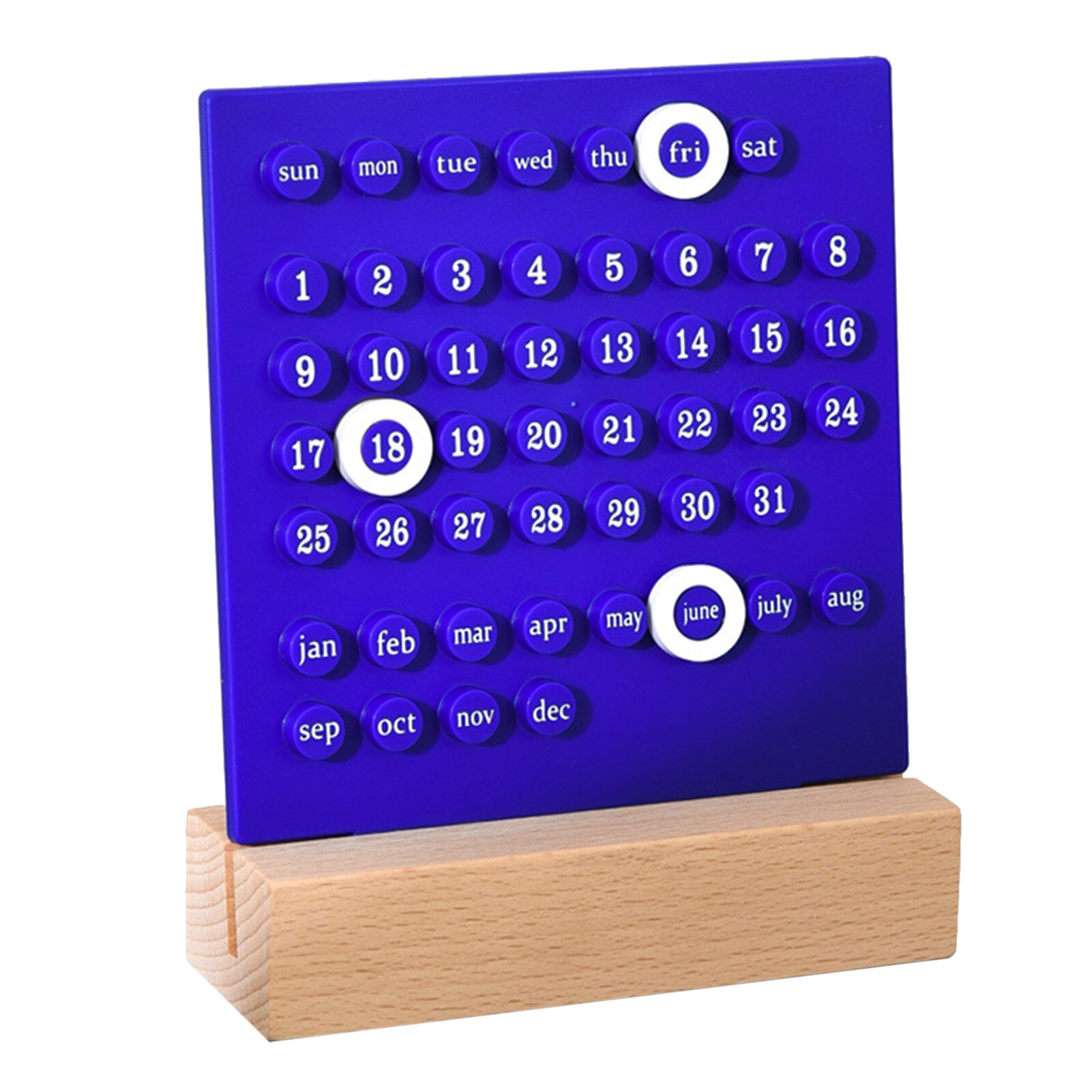 Деревянный детский календарь DIY Ручная работа по развитию навыки планирования вечный календарь для дома голубых