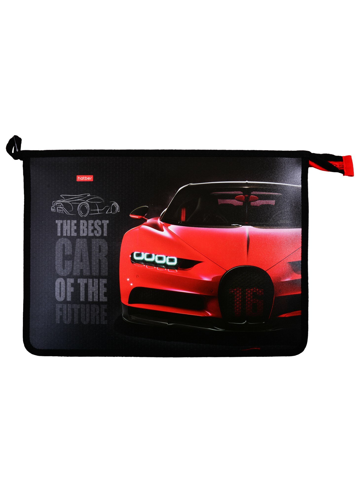 Папка для тетрадей «Best car» А4, пластик, на молнии, Hatber
