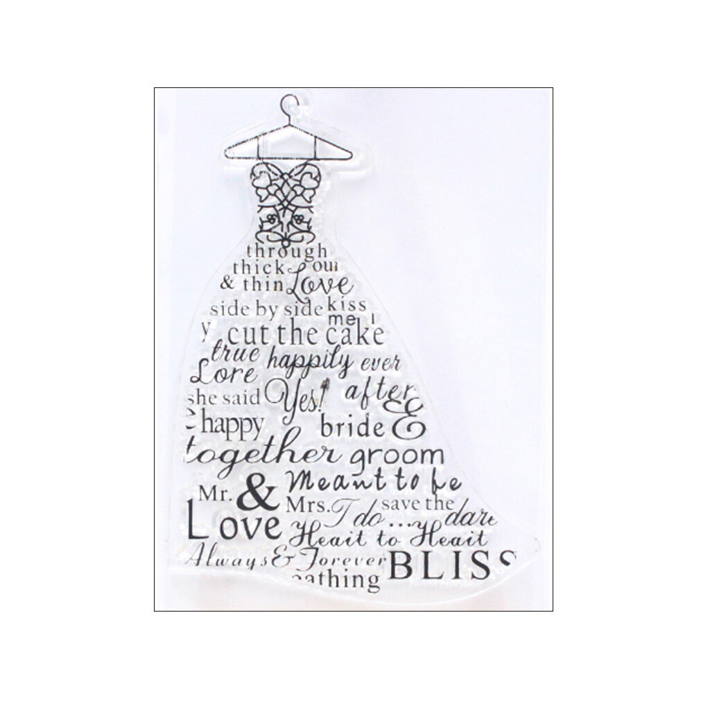 Прозрачные Силиконовые Штампы Свадебное Платье Прозрачный Штамп Печать Резиновая Почтовая Марка Печать DIY для Изготовления Открыток Украшения