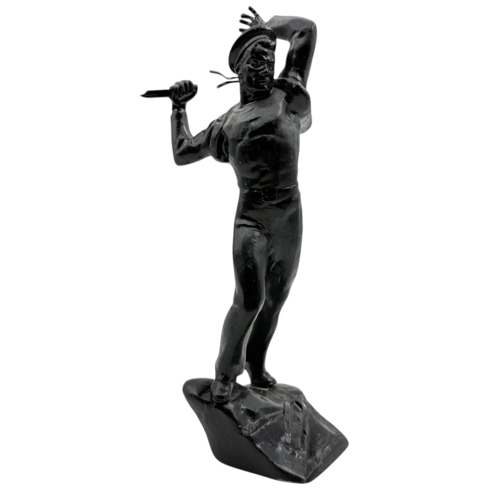 Чугунная статуэтка "Матрос, За родину!" 1980 г. Автор А. В. Чиркин, Касли, СССР